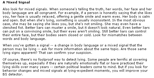 “How to Spot a Liar” Article