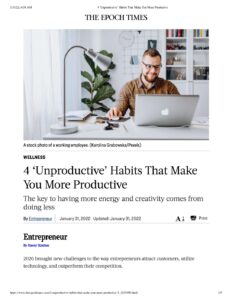 4 ‘Unproductive’ Habits That Make You More Productive | Humintell